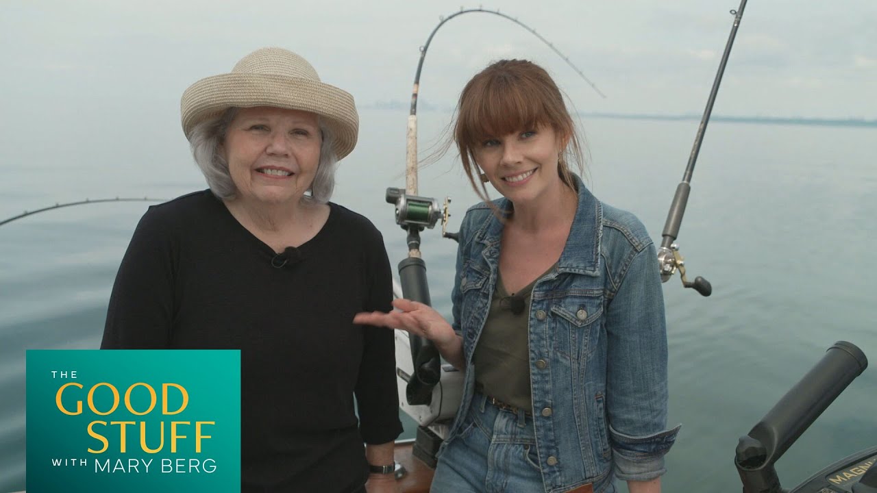 Mary and Myra Berg learn to try salmon fishing | The Good Stuff with ...