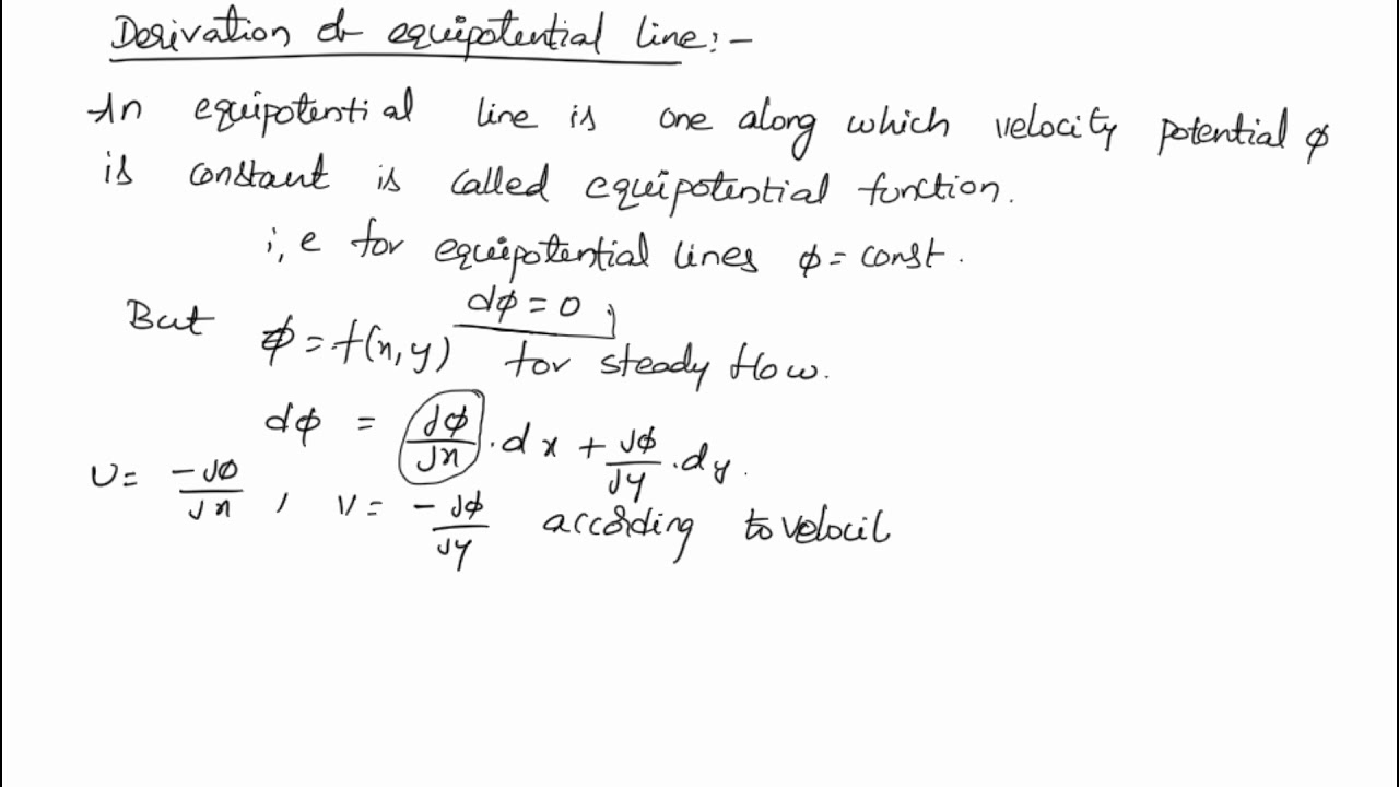derivation of equipotential lines - YouTube