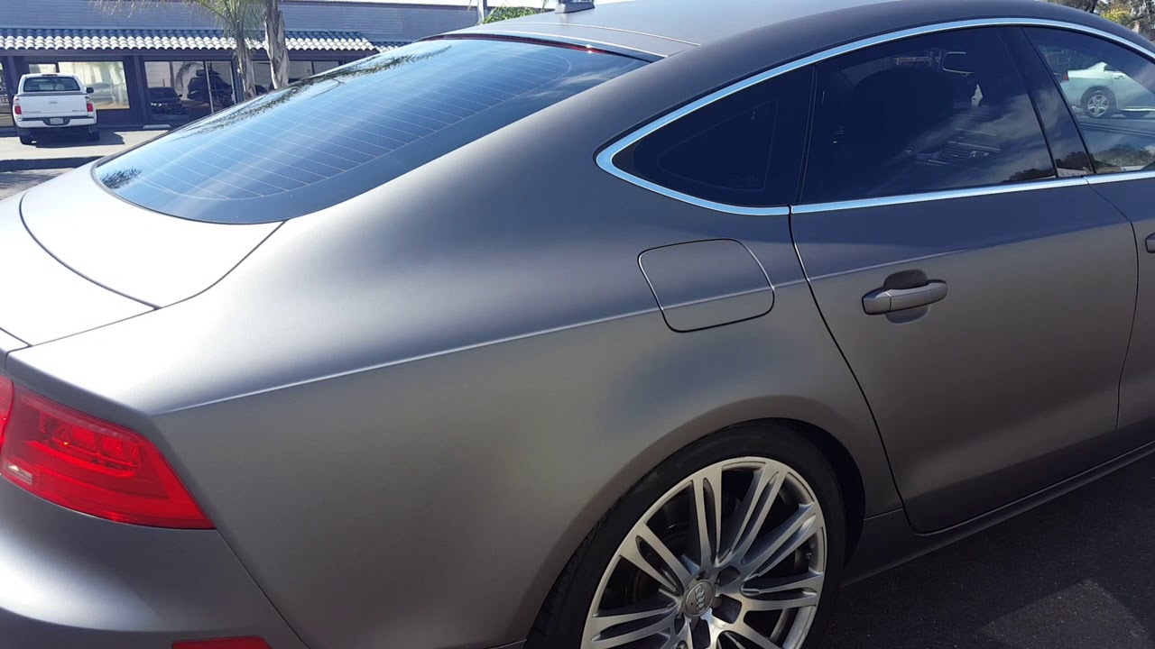 Matte charcoal metallic wrap - YouTube