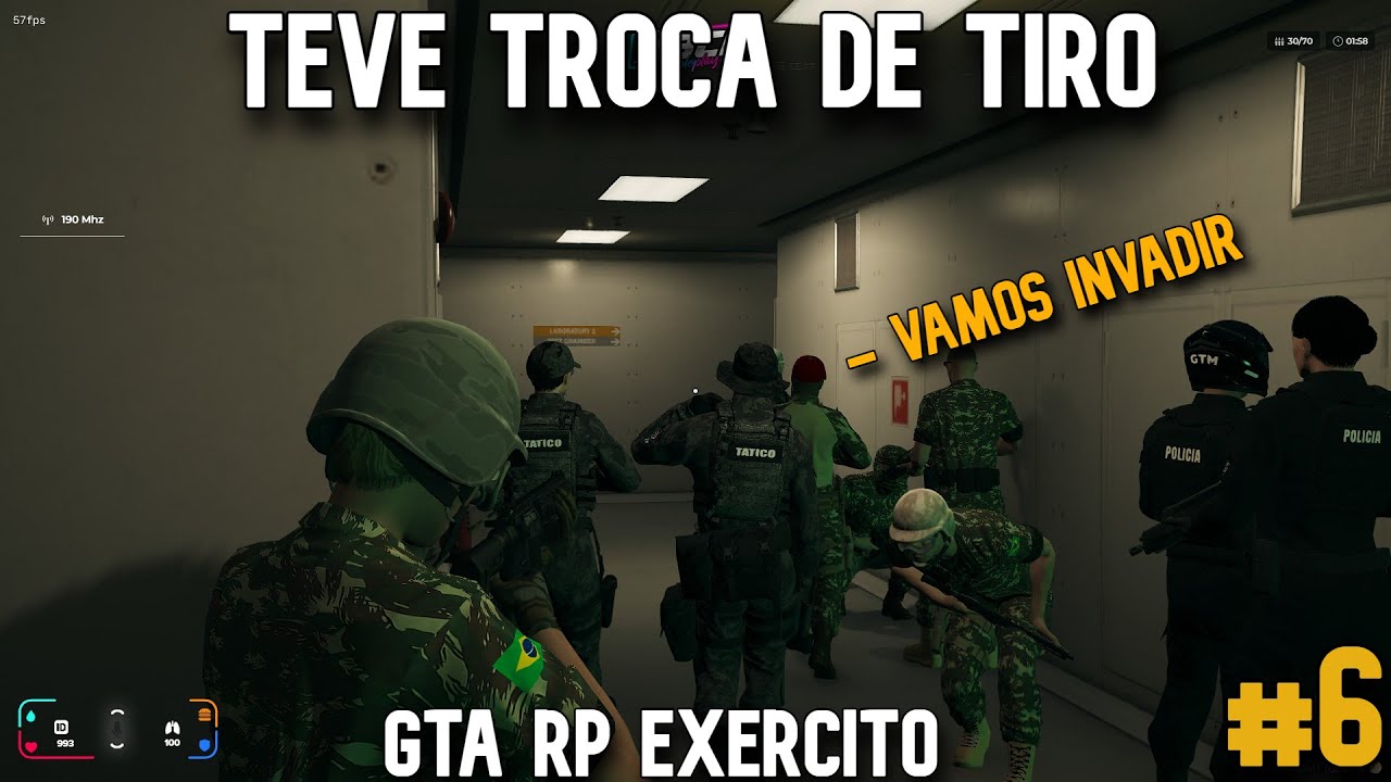 GTA RP (ABCD) EXERCITO BRASILEIRO - TROCA DE TIRO E BARREIRA NA ...