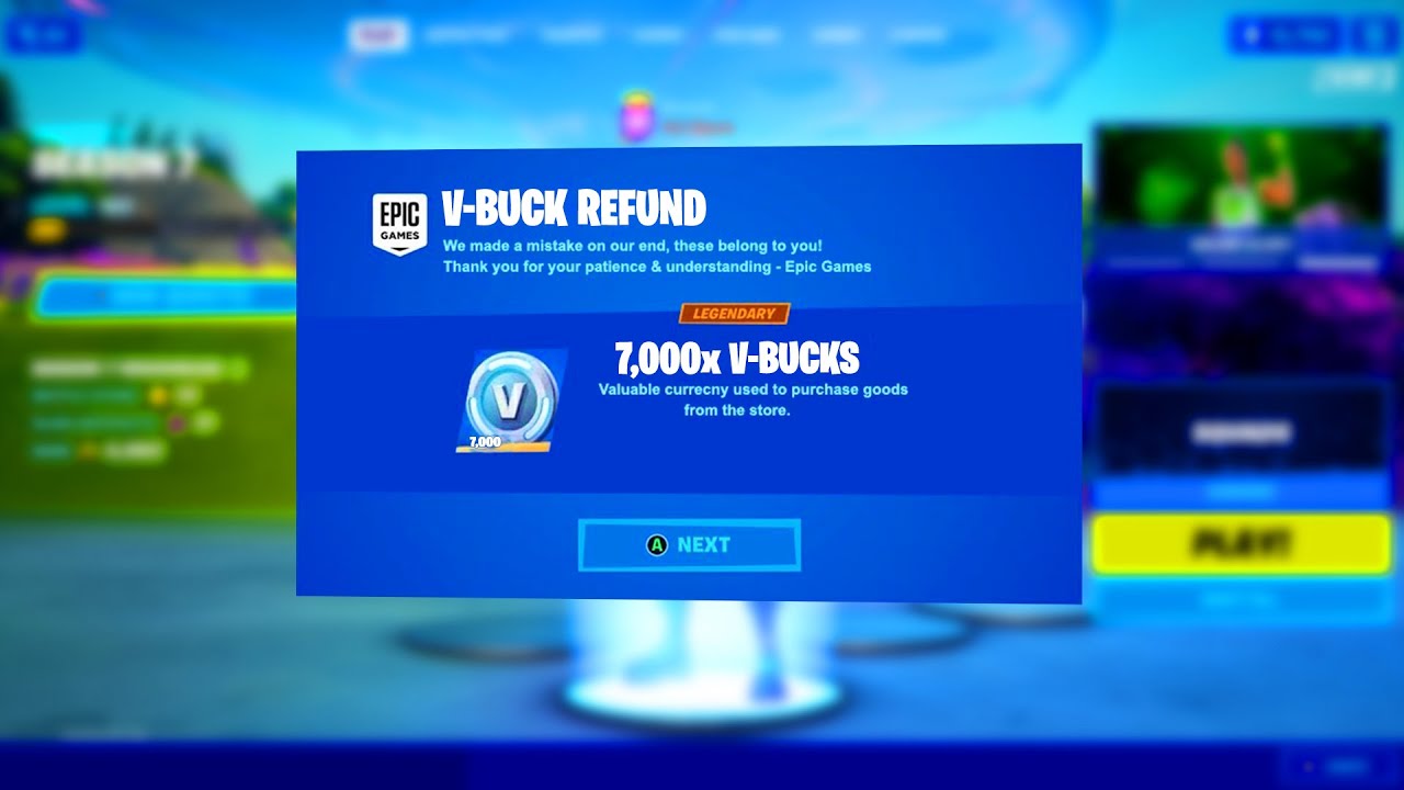 FORTNITE is REFUNDING V-BUCKS! (Thanks Epic!) - YouTube