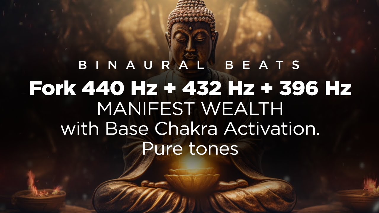 Fork 440 Hz + 432 Hz + 396 Hz – MANIFEST MONEY and WEALTH with Base Chakra Activation. POWERFUL ...