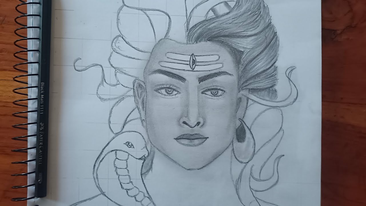 How to draw mahadeva part 2//time lapse //step by step //draw easy ...
