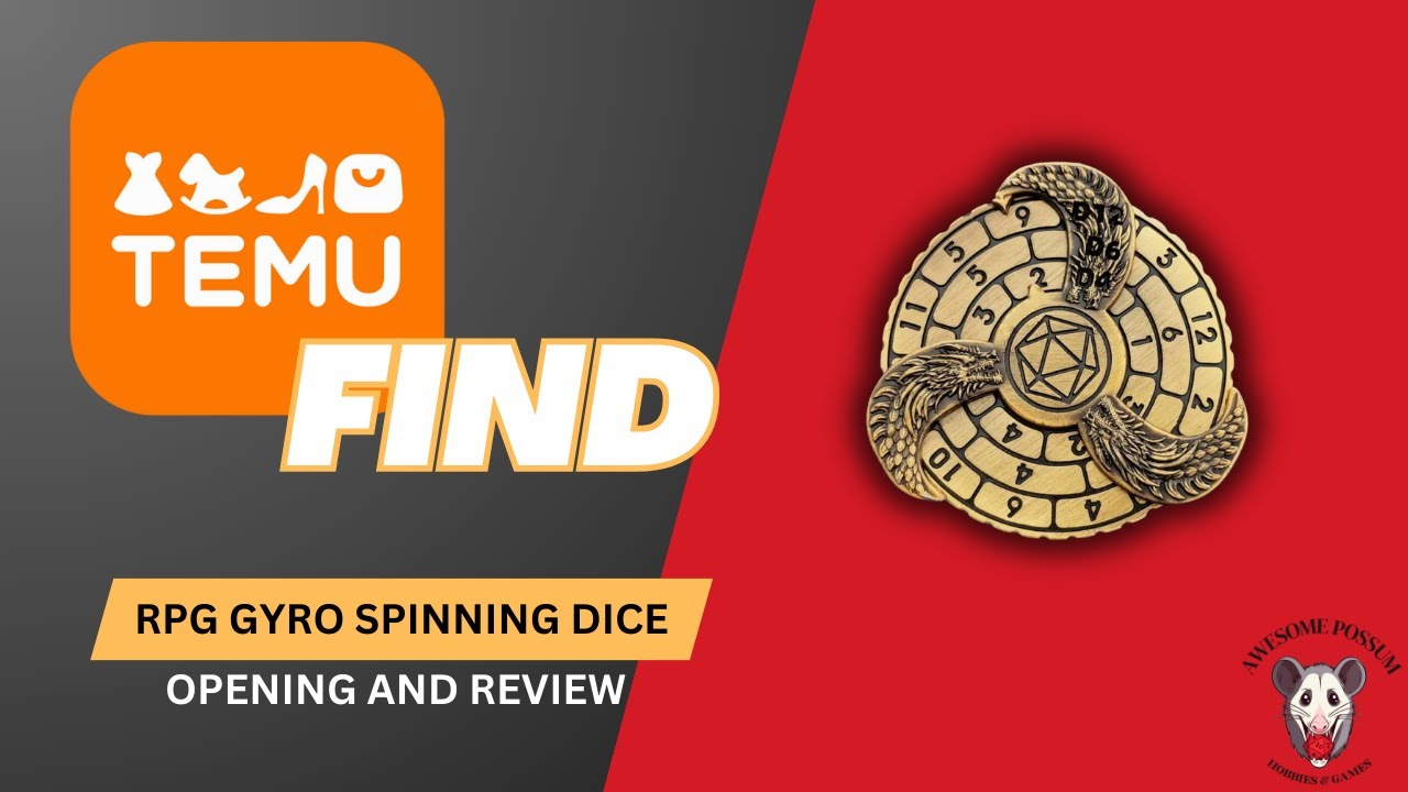 Temu Find! Unboxing Metal RPG Gyro Spinning Dice | - YouTube
