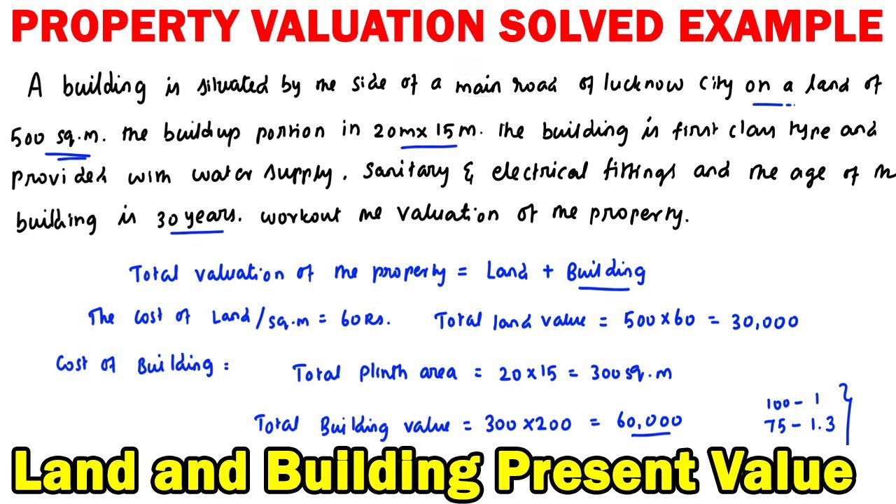 valuation of the property, land and building valuation, valuation ...