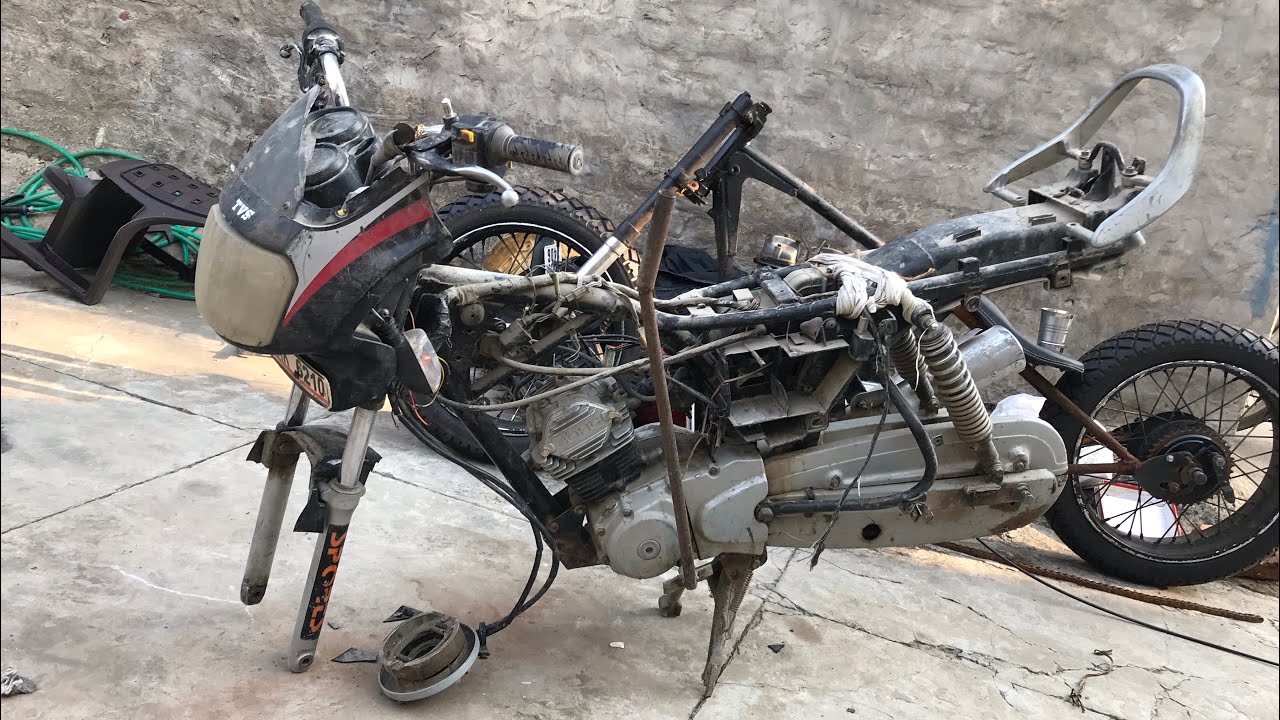 TVS Victor modified to boober style (part 1) - YouTube