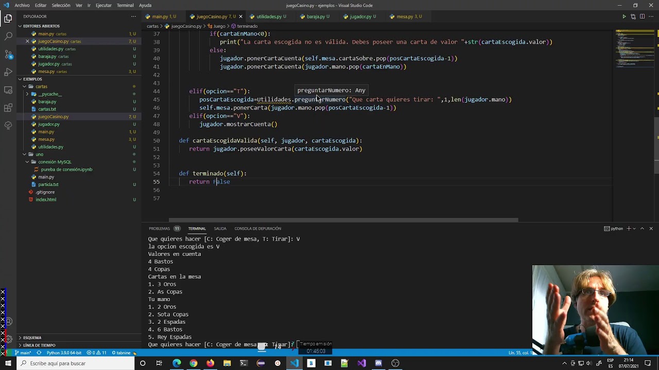 Python: Juego de cartas #2 - YouTube