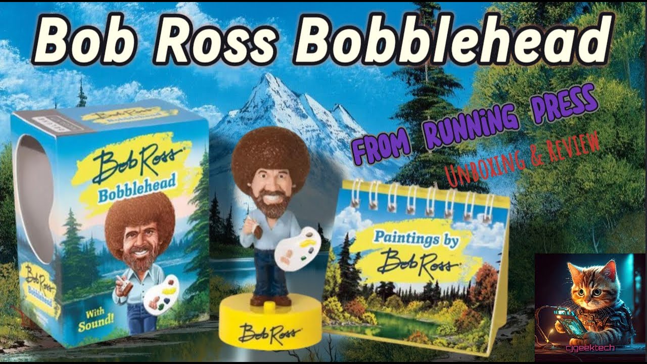 Bob Ross Bobblehead from Running Press Unboxing & Review - YouTube