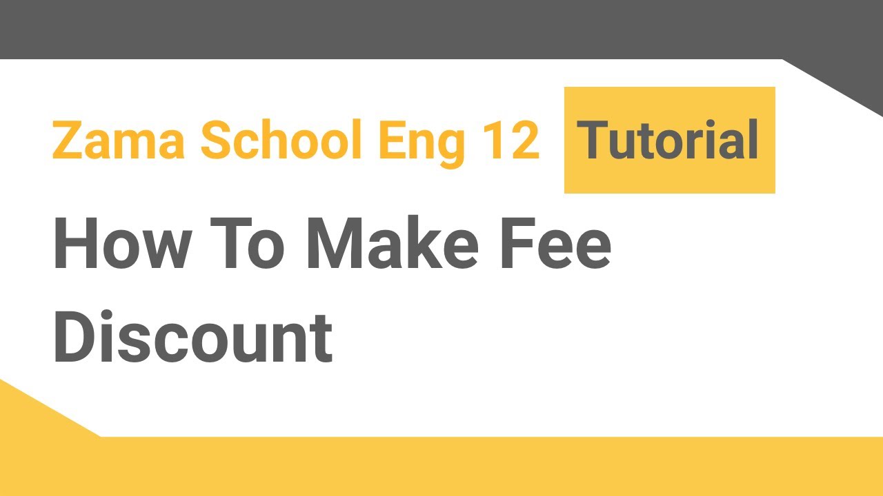 How to apply fee discount |School ‎Management Software| |ENG Version ...