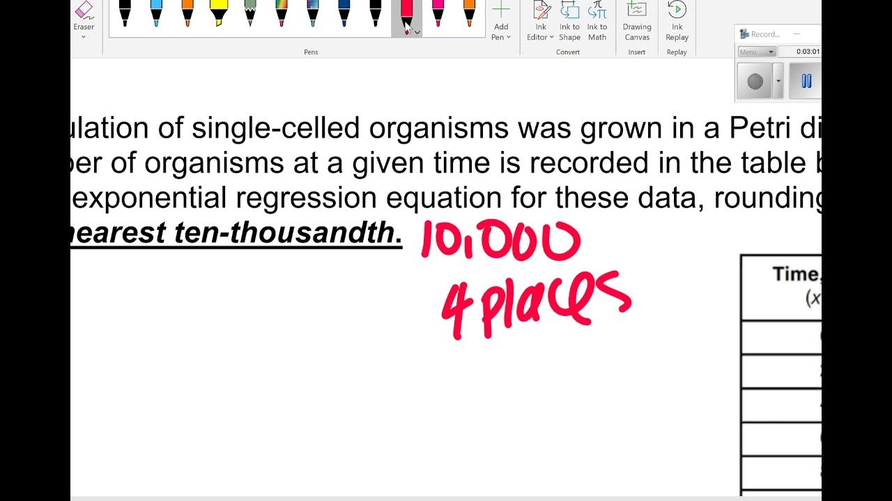 Exponential Regression - YouTube