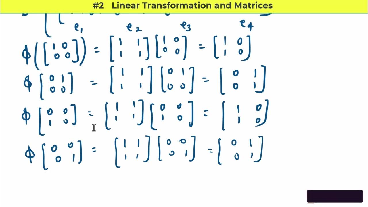 #2 Linear Transformation and Matrices | #linearalgebra | #bscmaths ...