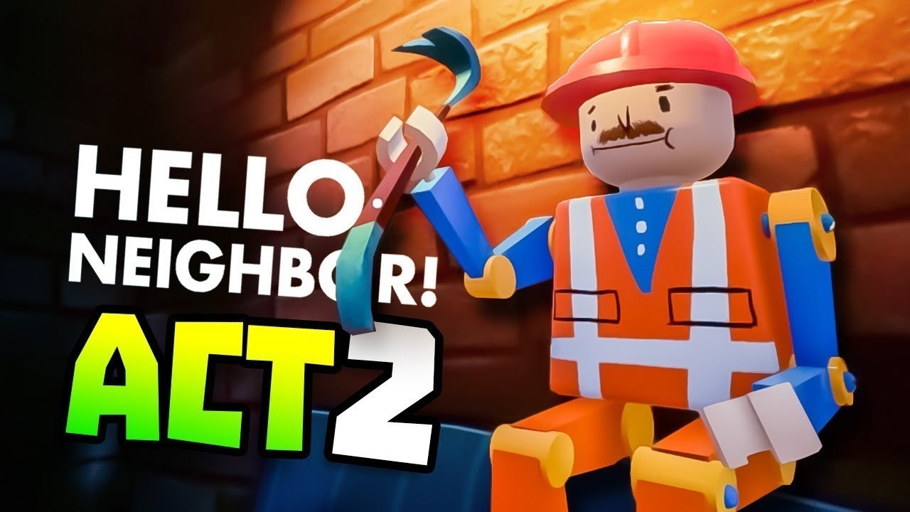 Hello neighbour act 2 crowbar escape gameplay - YouTube