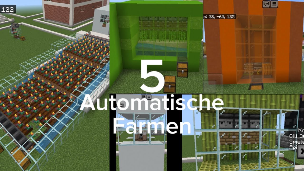 5 Automatische Minecraft Farmen - YouTube