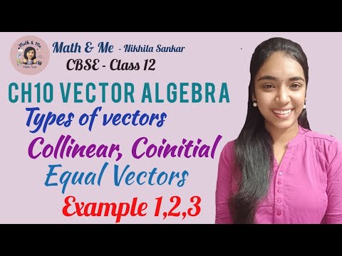 Class12 Eg1,2,3 VECTOR ALGEBRA Types of Vectors Collinear Coinitial ...