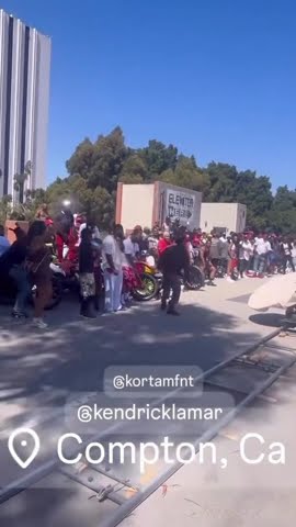Kendrick seen in Compton filming "Not Like Us" music video - YouTube