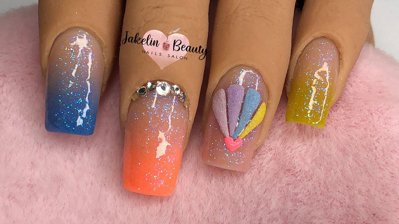 HERMOSO resultado En UÑAS con DIFUMINADO en colores💫💅 - YouTube