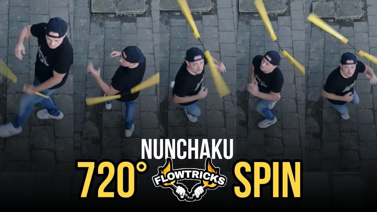 Nunchaku Tutorial: Aerial Double Body Spin - YouTube