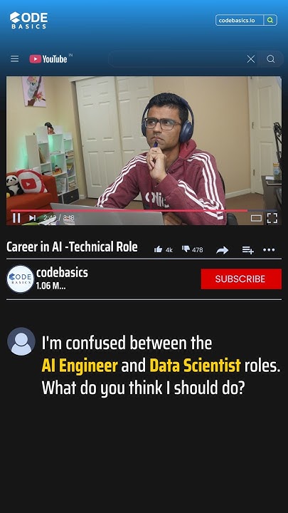 AI Engineer vs. Data Scientist #codebasics #datascience #aiengineering #careerguidance #shorts ...