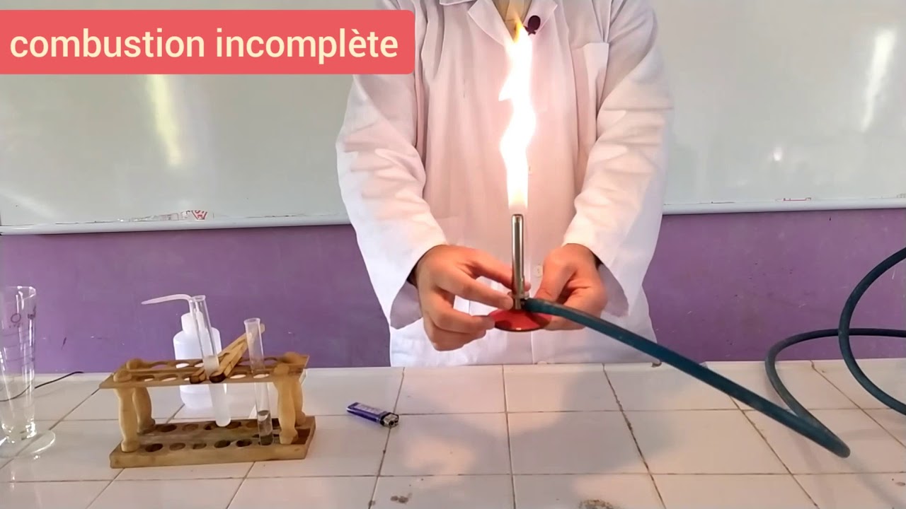 expérience de la combustion complète et incomplète du butaneتجربة ...