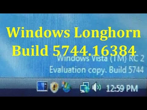 Installation of the Windows Longhorn [Build 5744.16384 RC 2] - YouTube