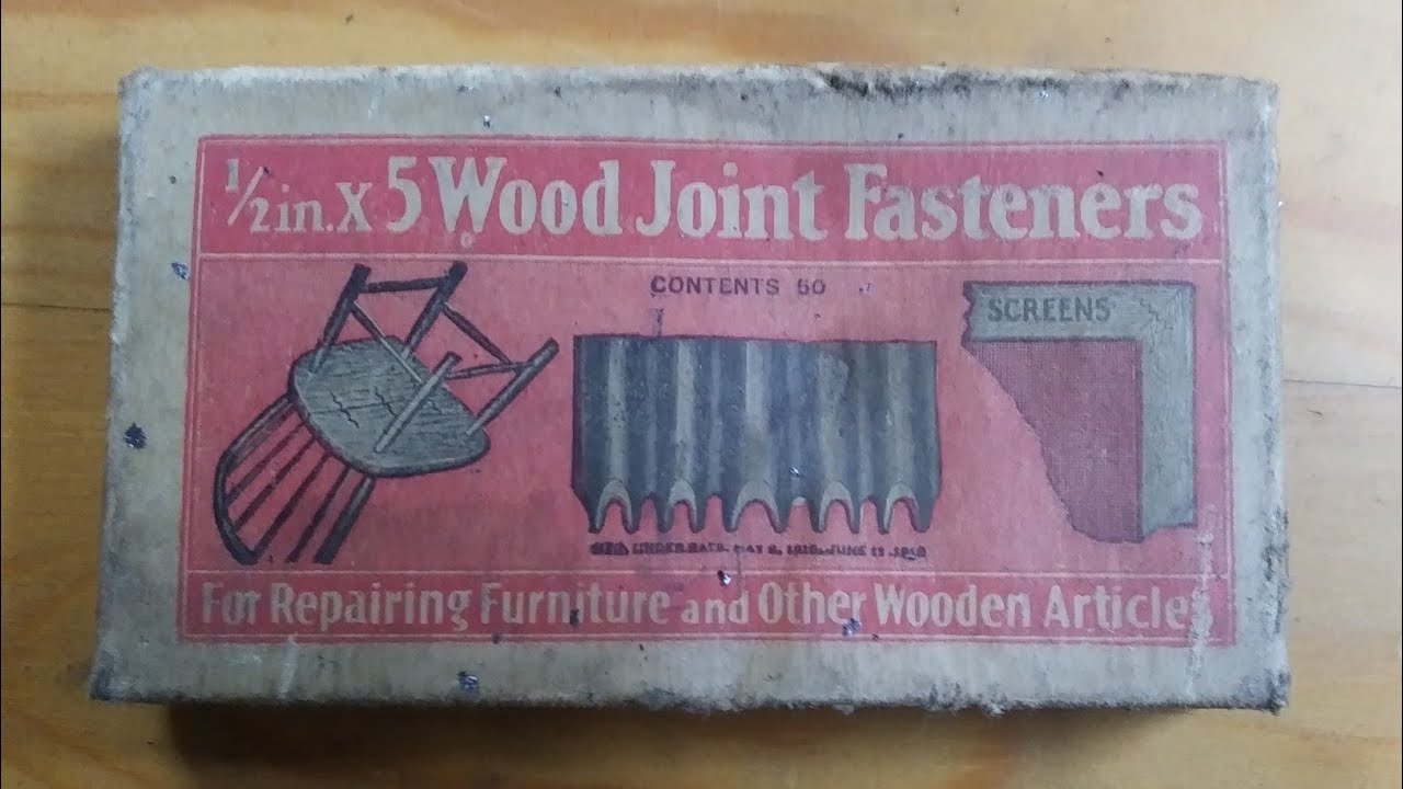Vintage box of Wood joint fasteners - YouTube