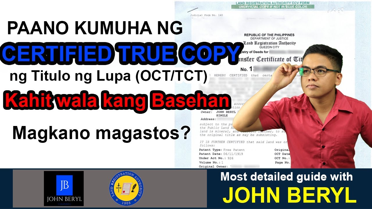 Updated! Paano makakuha ng Certified True Copy ng Title kahit walang ...