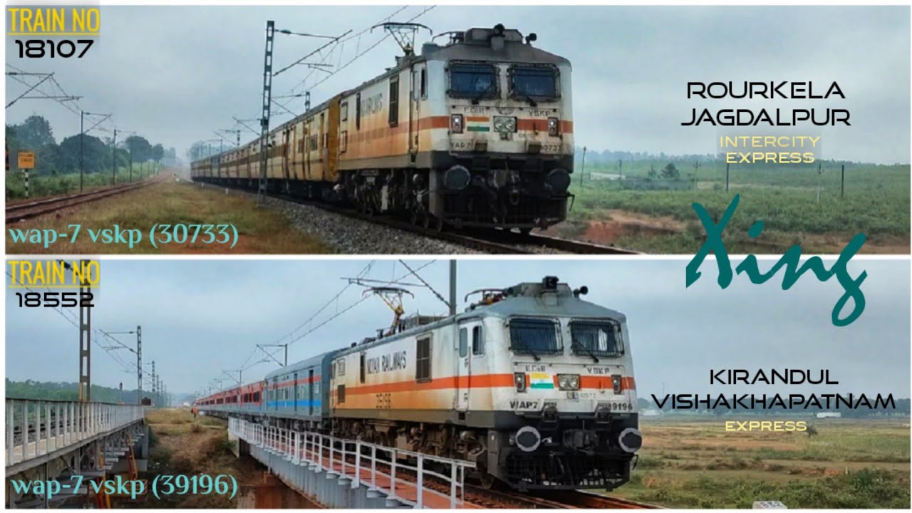 KIRANDUL - VISHAKHAPATNAM EXPRESS Xing ROURKELA -JAGDALPUR - YouTube