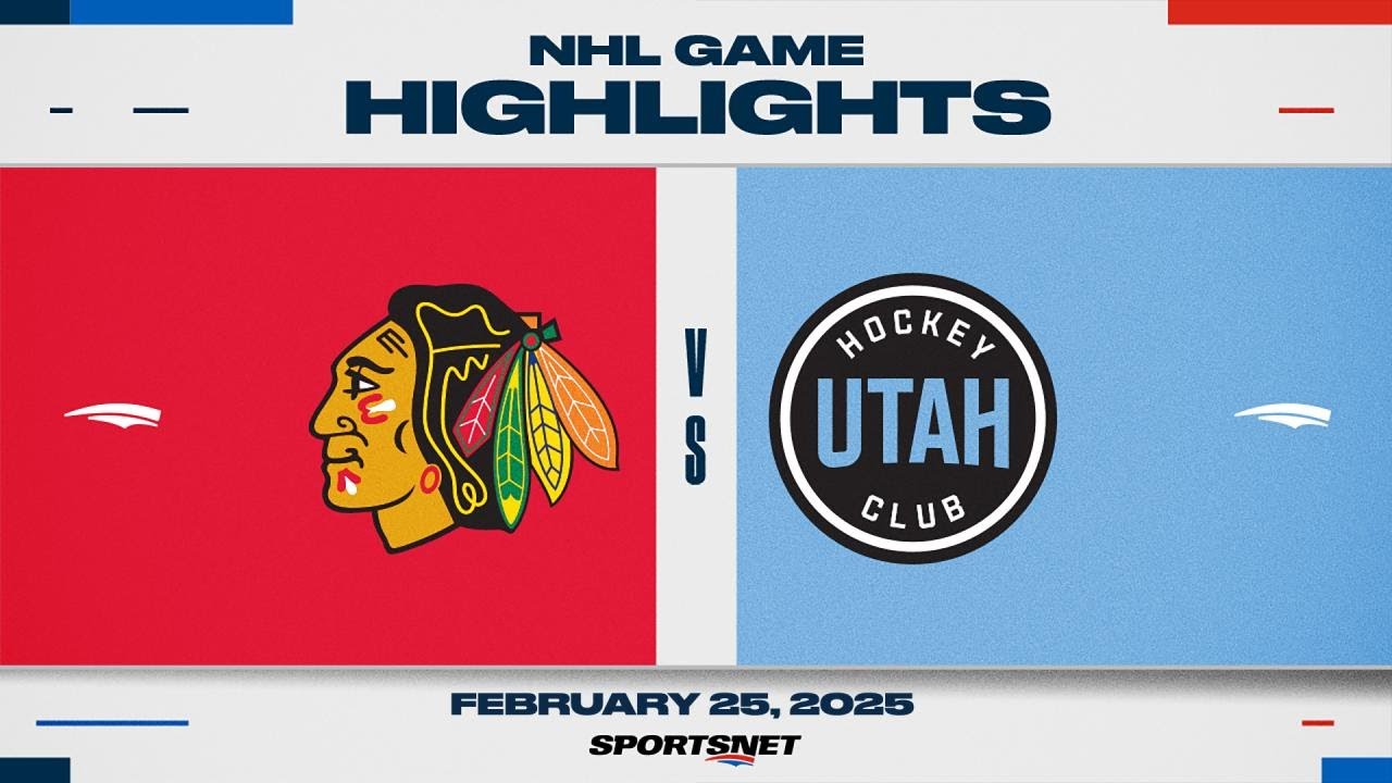 NHL Highlights | Blackhawks vs. Utah HC - February 25, 2025 - YouTube