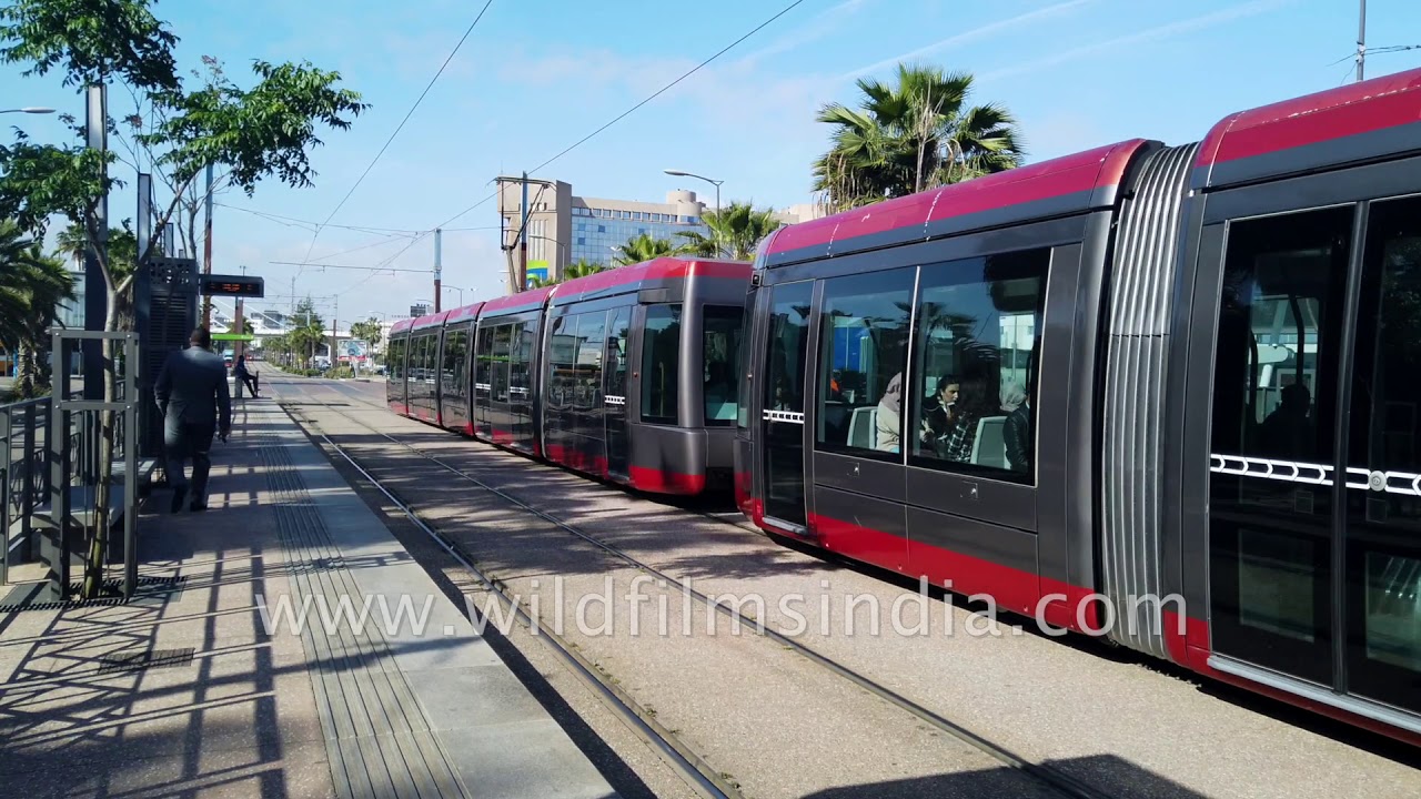 Casablanca tram and Technopark, Morocco - YouTube