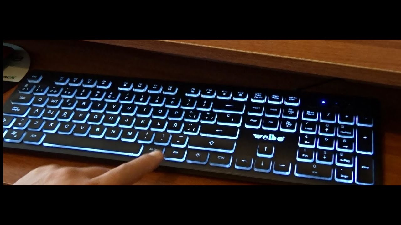 Teclado Retroiluminado WEIBO Blanco - WEIBO Gaming Keyboard White - YouTube