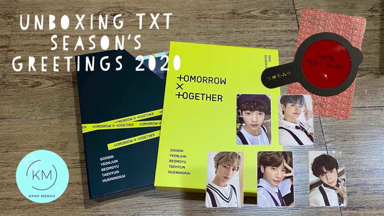 TXT Unboxing Season greetings 2020 - YouTube
