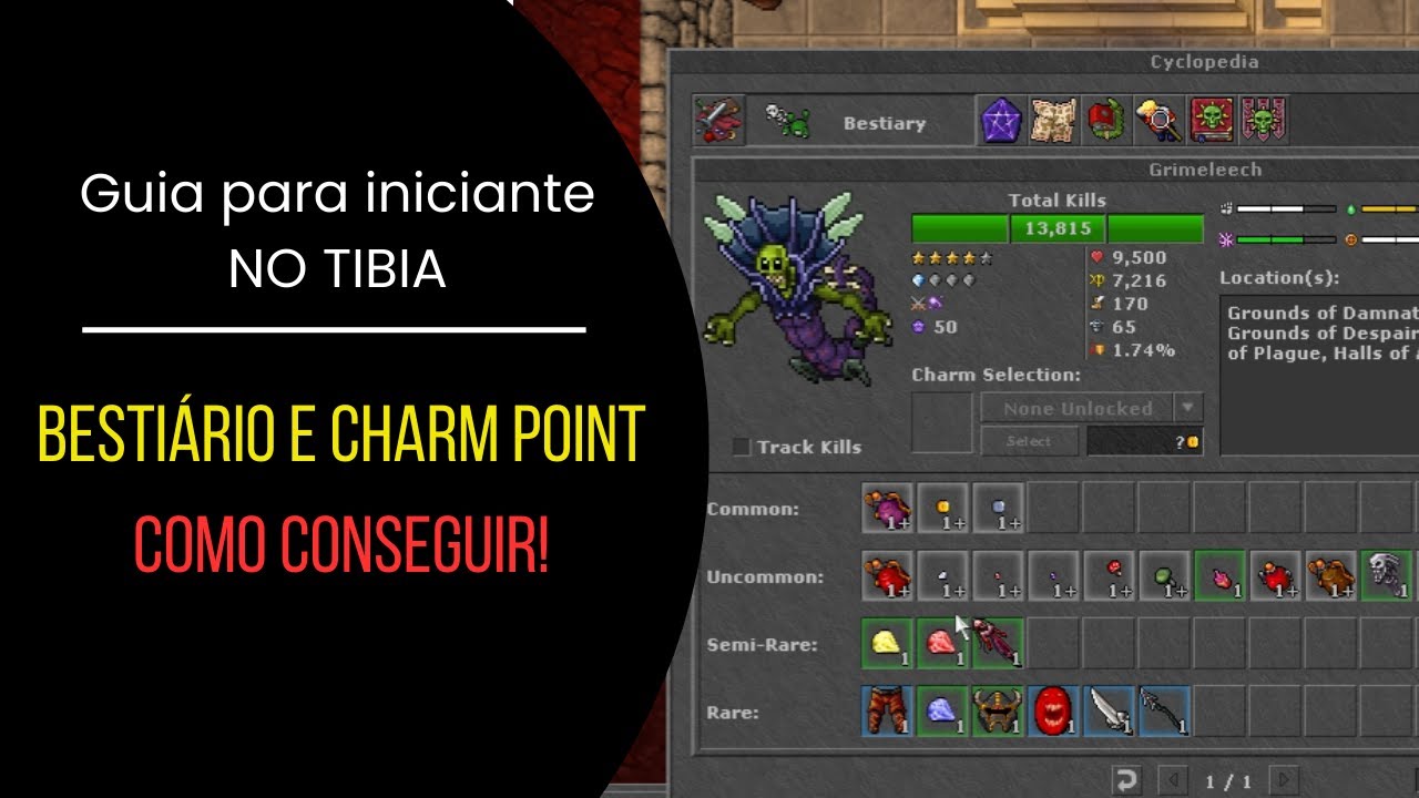 Bestiário e charm no Tibia. Você precisa saber disso - YouTube