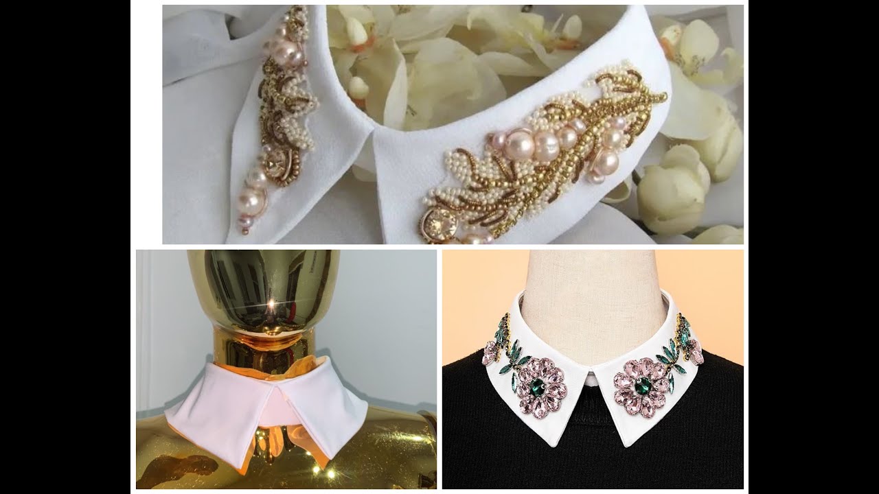 HOW TO CUT AND SEW THIS TRENDY COLLAR FOR DRESSES/BOLD COLLAR - YouTube