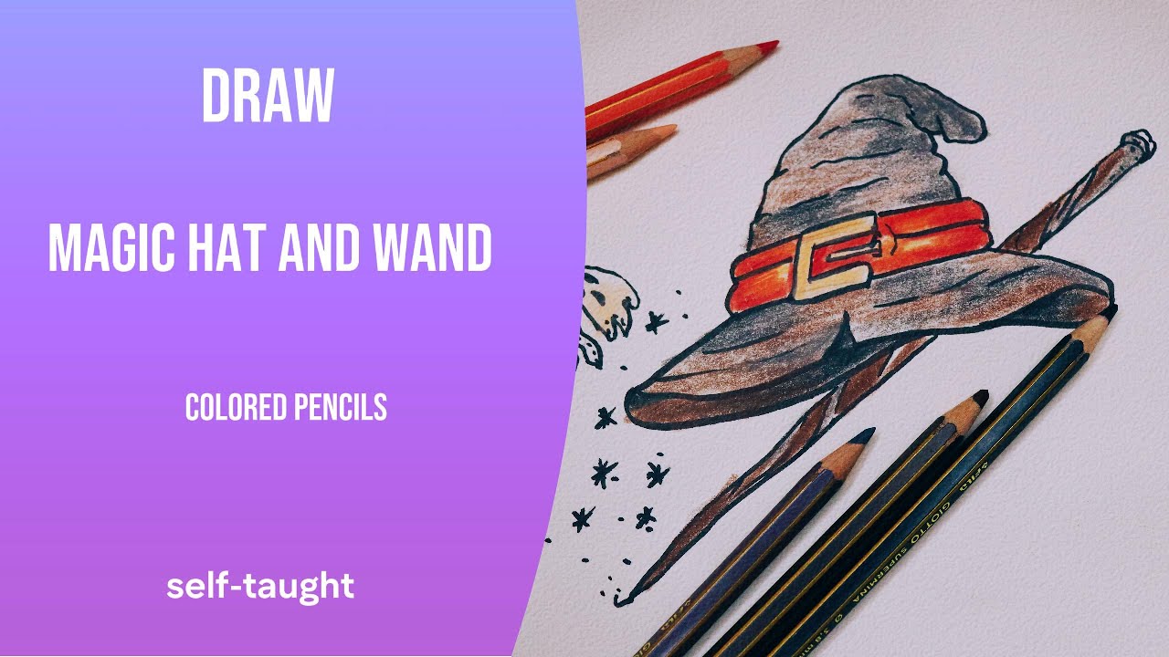 Let’s Draw a Magic Hat and Wand — A Fun Lesson for Kids - YouTube