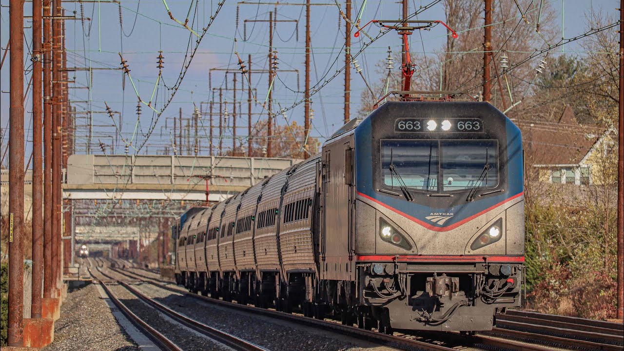 Wilmington/Newark Line: Higher speed rail in Prospect Park, PA - YouTube