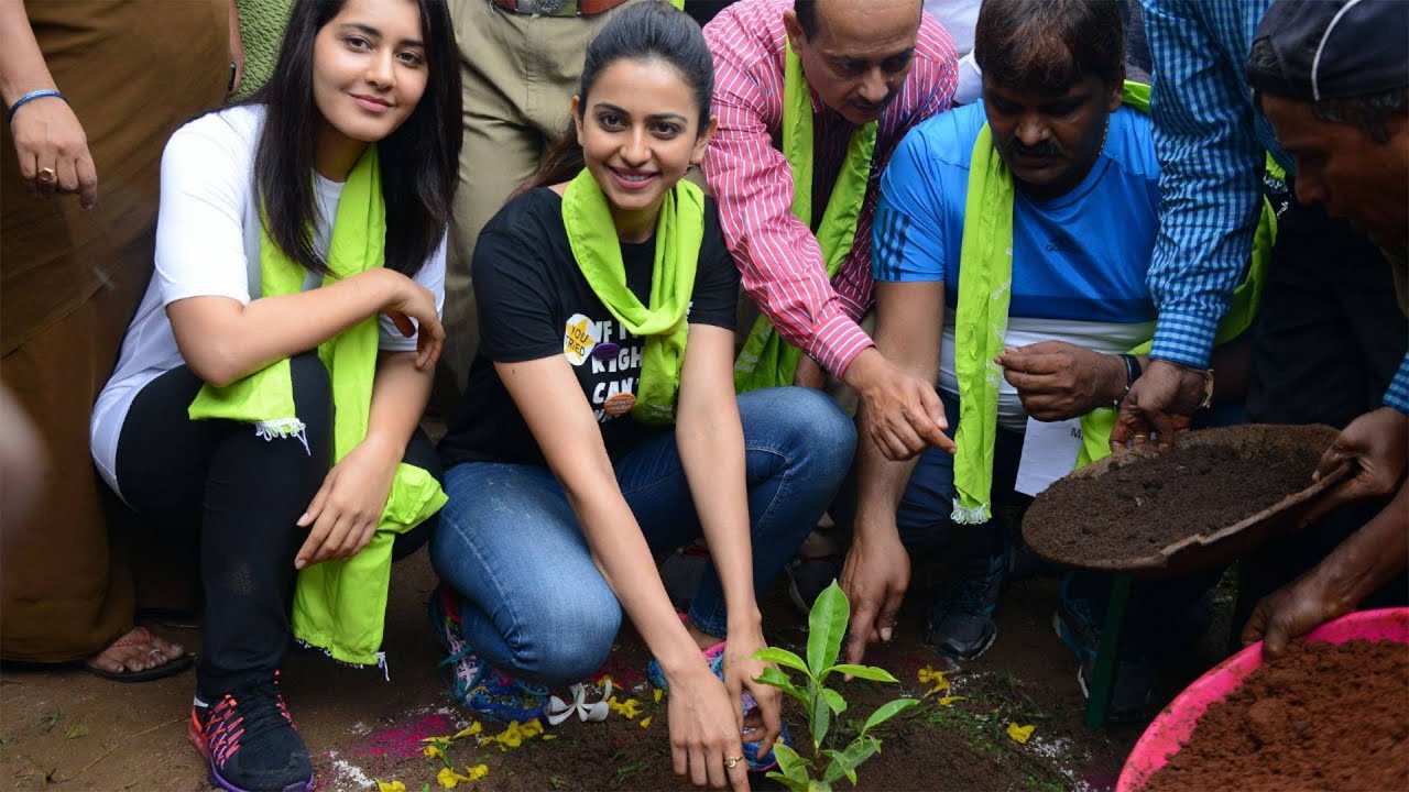 Rakul Preet, Rashi Khanna, Rana and Akhil pledge support to Haritha ...