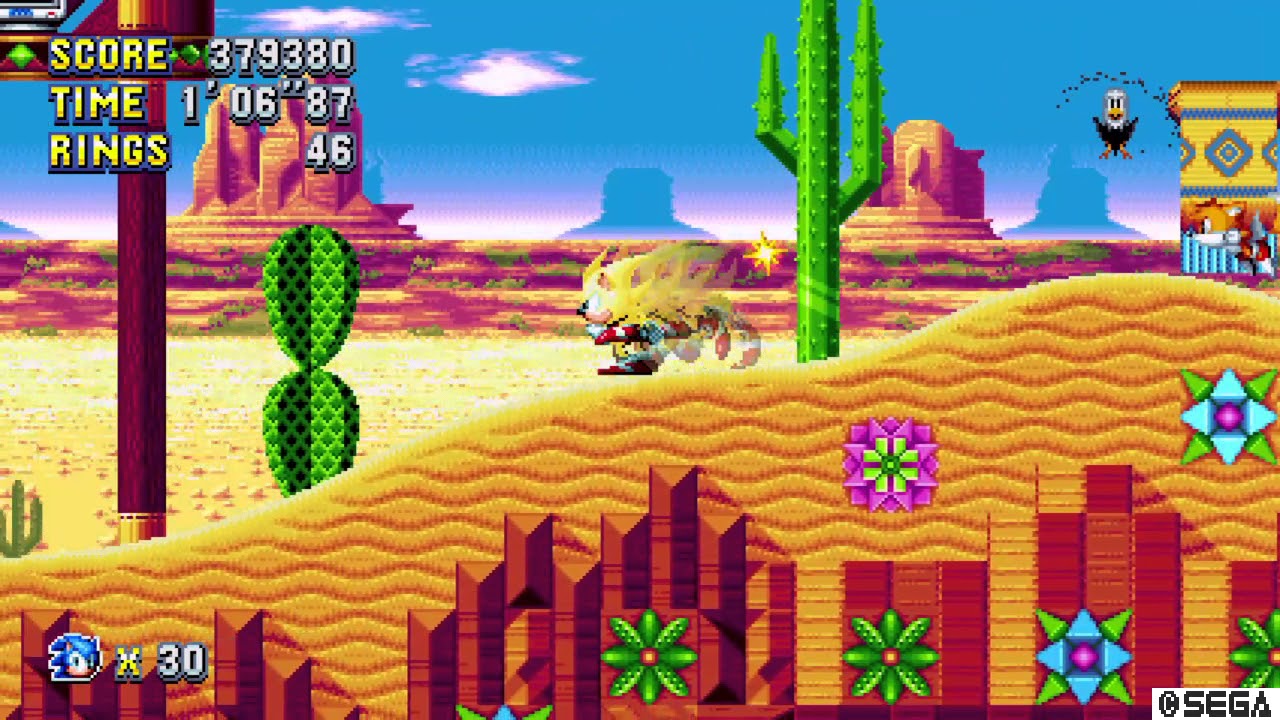 Sonic Mania - Mirage Saloon Zone Act 2 Special Stage Rings - YouTube