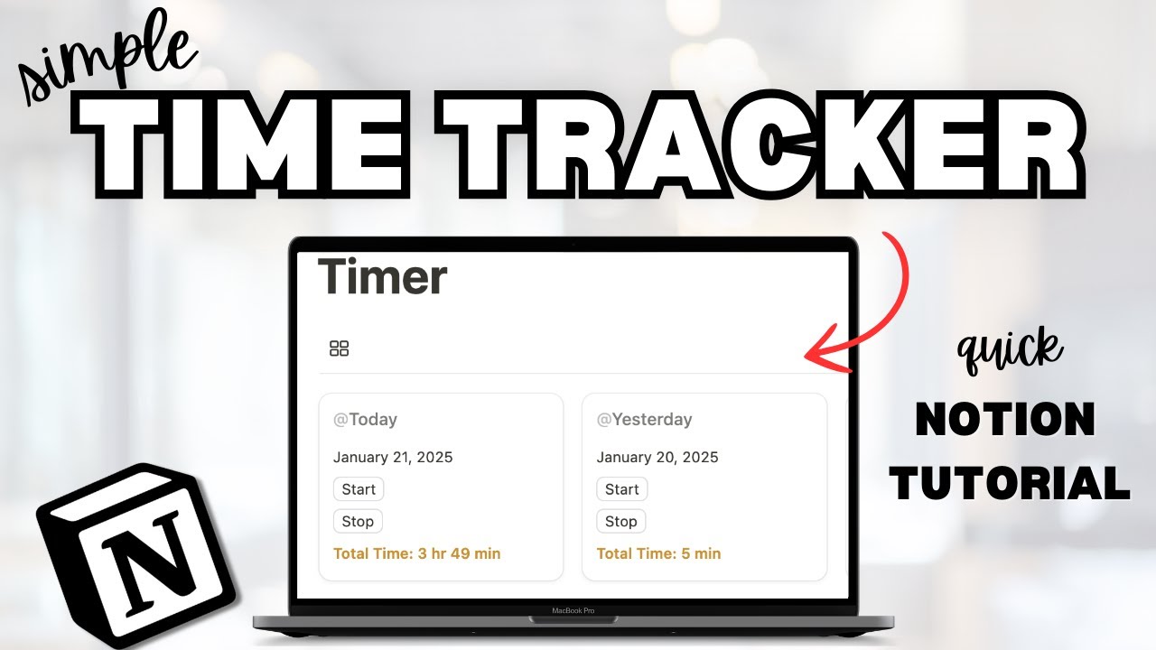 Notion Time Tracker ⏳ Notion Tutorial - YouTube