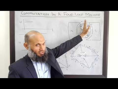 EE213 - 15 - Commutation in a simple four loop DC machine - YouTube