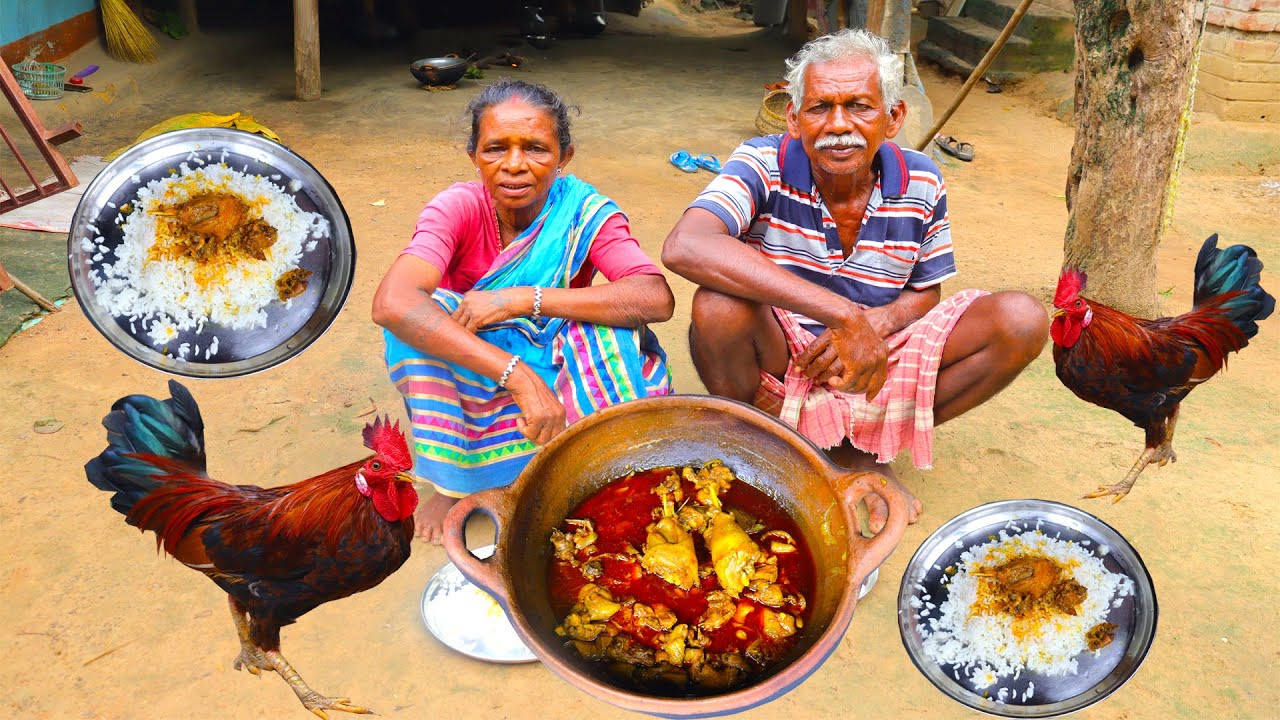 RED COUNTRY CHICKEN COOKING | catching & cooking house pet country ...