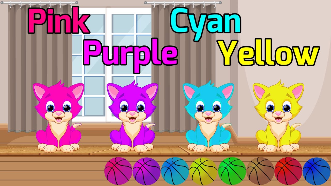Best Learning color for kids | Learn color with cat | Color song - YouTube
