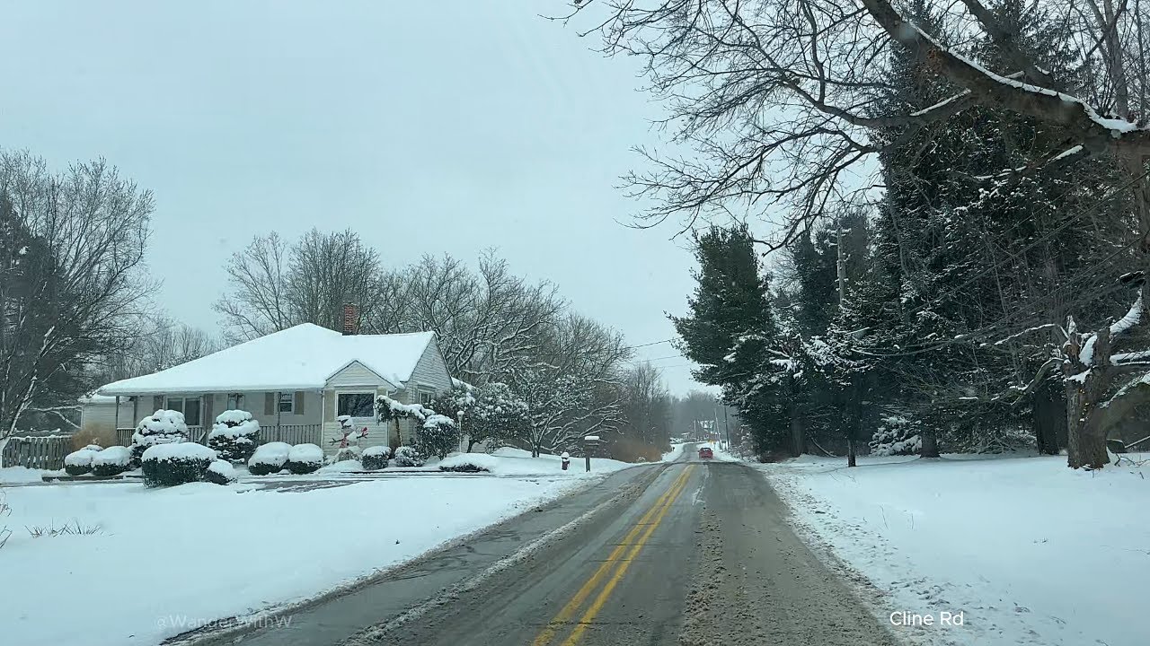 Snowy Drive in Ohio: Kent to Rootstown in 4K #winterdrive # ...