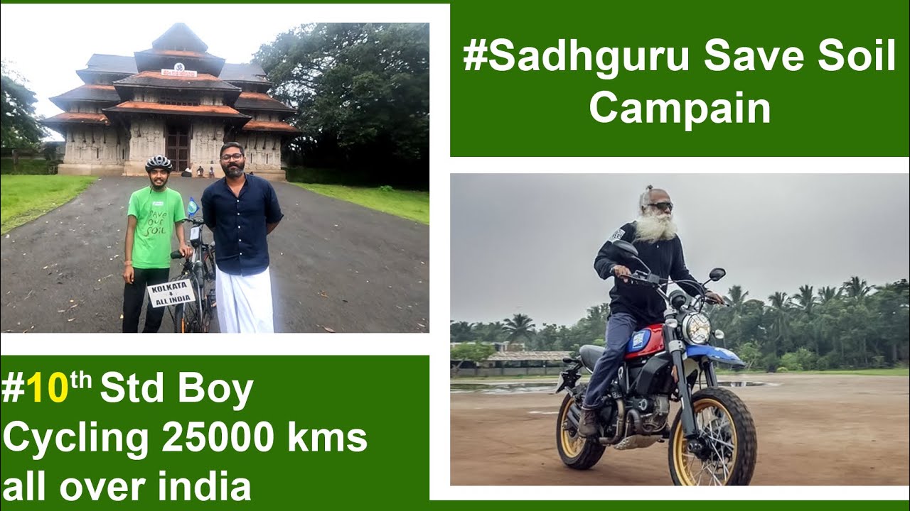 25000 kms save soil on a cycle - YouTube