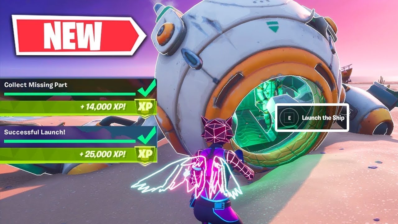 *NEW*SPACESHIP - All Challenges Guide in Fortnite - YouTube