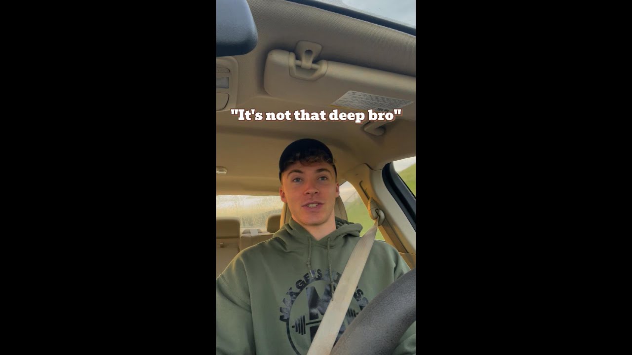 "It's not that deep bro" (but it is) - YouTube