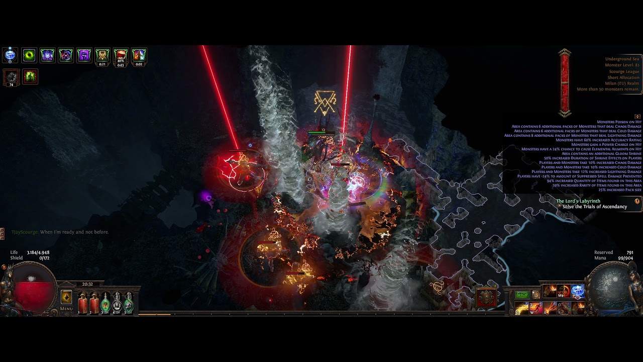 3.16 Path of Exile - Fire Burst Elementalist - T16 UGS - YouTube