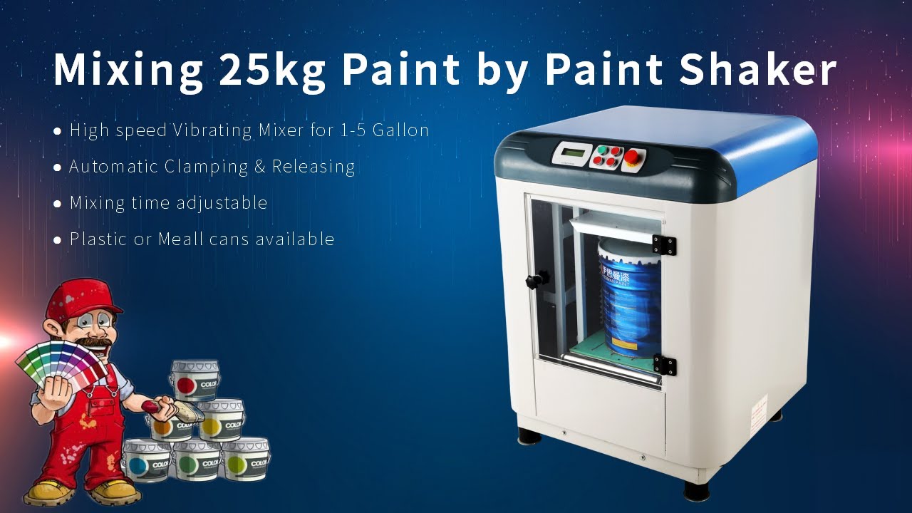 Mixing 25kg Paint by a Paint Shaker - YouTube
