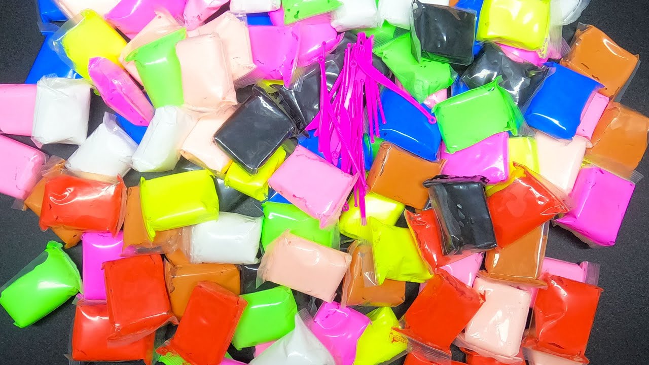 MIXING all my clear Slime together 💕 Have fun and play Red Slime 🌺466🍓 ...