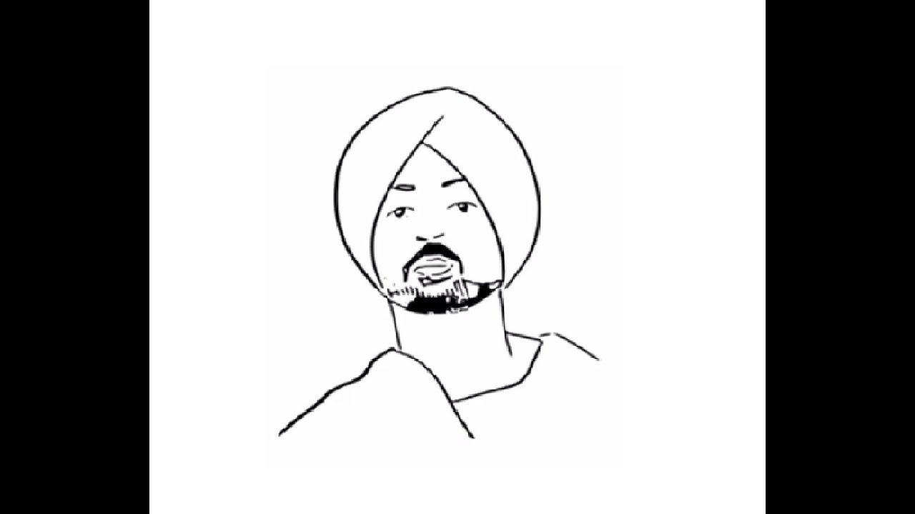 How kids can draw easy Diljit Dosanjh face drawing step by step - YouTube
