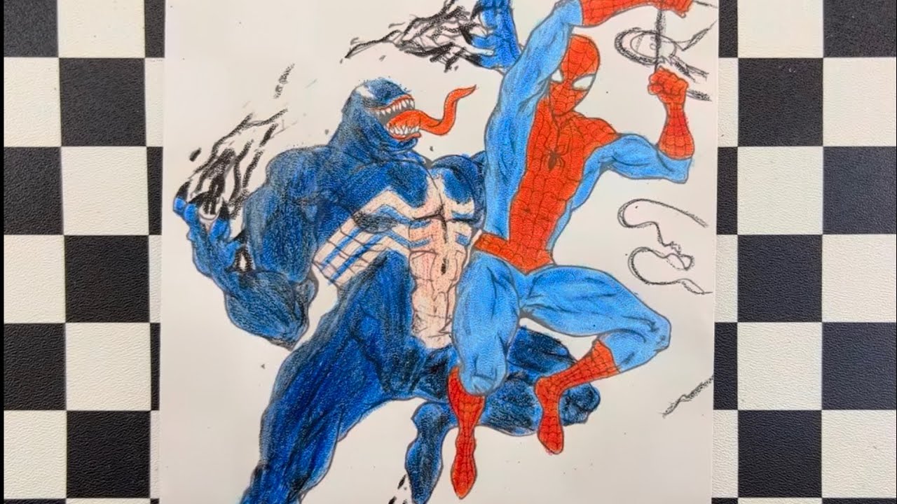 SPIDER-MAN || VENOM || MARVEL || How to draw and color - YouTube